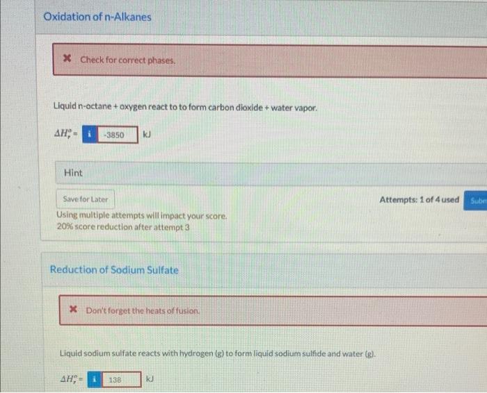 Solved Use tabulated heats of formation to determine the | Chegg.com