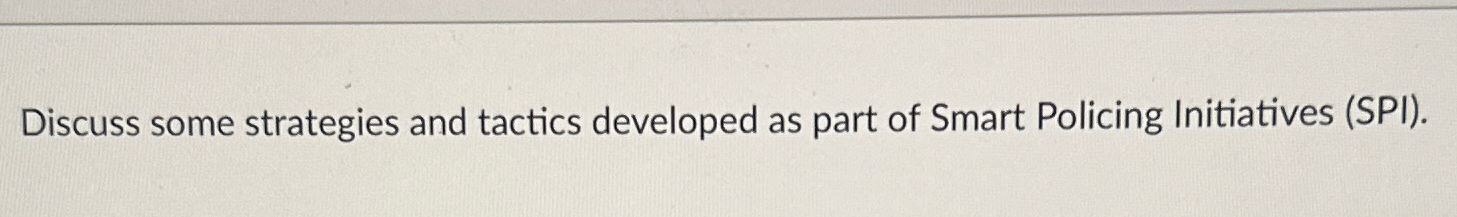 Solved Discuss some strategies and tactics developed as part | Chegg.com