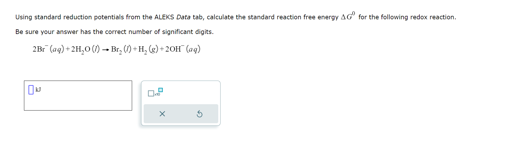 Solved Using standard reduction potentials from the ALEKS | Chegg.com