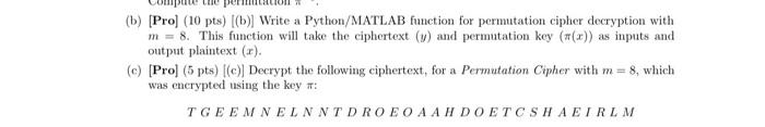 Solved (b) [Pro] (10 pts) [(b)] Write a Python/MATLAB | Chegg.com