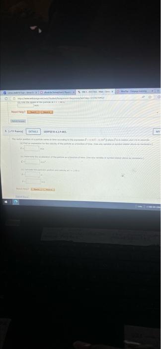 Solved The vector position of a particle varies in time | Chegg.com