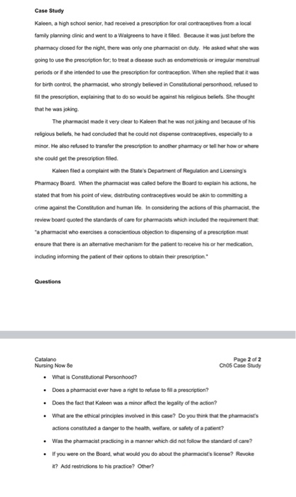 Solved Nursing Case study with the questions in the end. The | Chegg.com