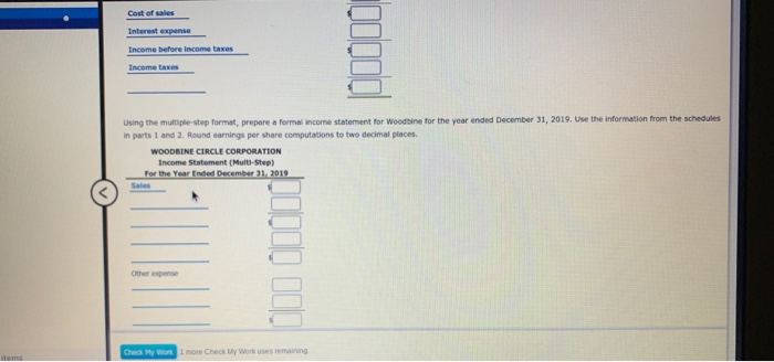 Solved Complex Income Statement The following items were | Chegg.com