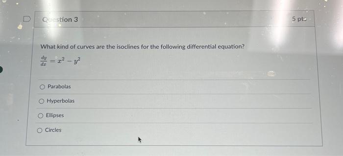 Solved What kind of curves are the isoclines for the | Chegg.com