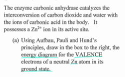 Solved The enzyme carbonic anhydrase catalyzes | Chegg.com