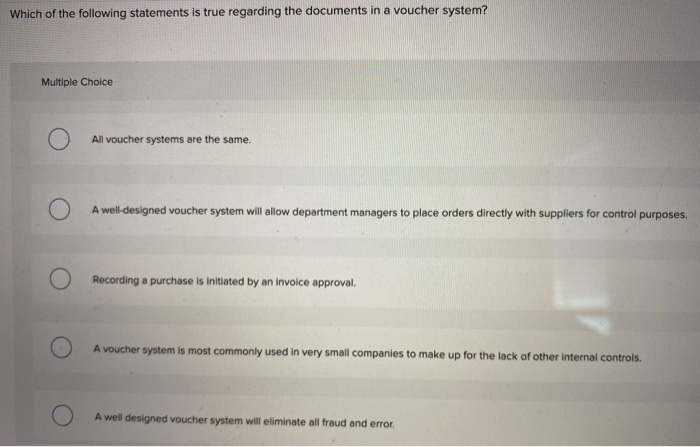 Solved Which of the following statements is true regarding | Chegg.com