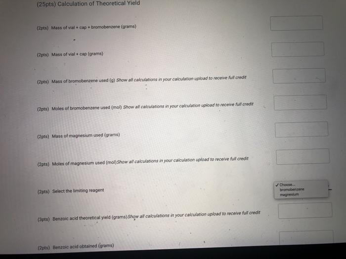 Solved Report Submission - Grignard Reaction Synthesis | Chegg.com
