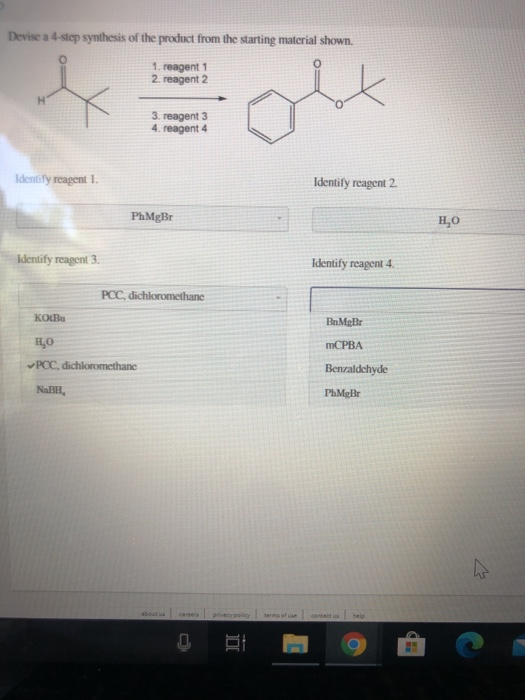 Solved Devise a 4-step synthesis of the product from the | Chegg.com