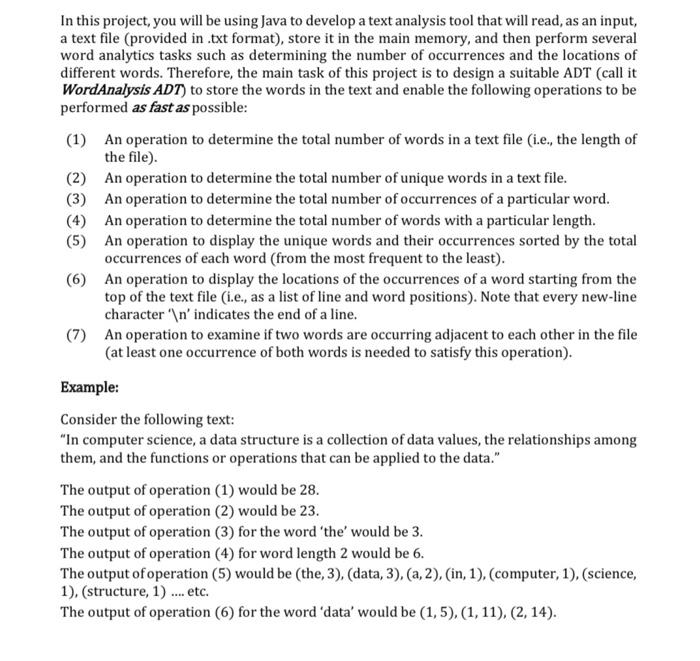 Solved Implement The Adt And The Operations Specified Using 