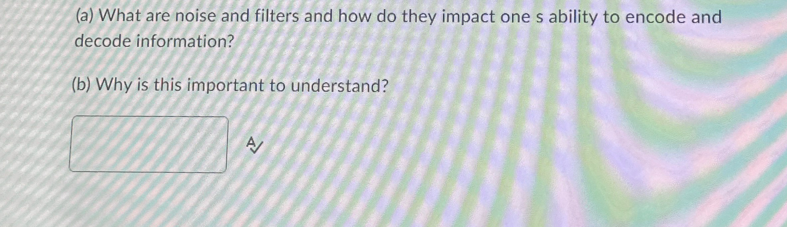 Solved (a) ﻿What are noise and filters and how do they | Chegg.com