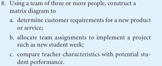 Solved 8. Using a team of three or more people, construct a | Chegg.com