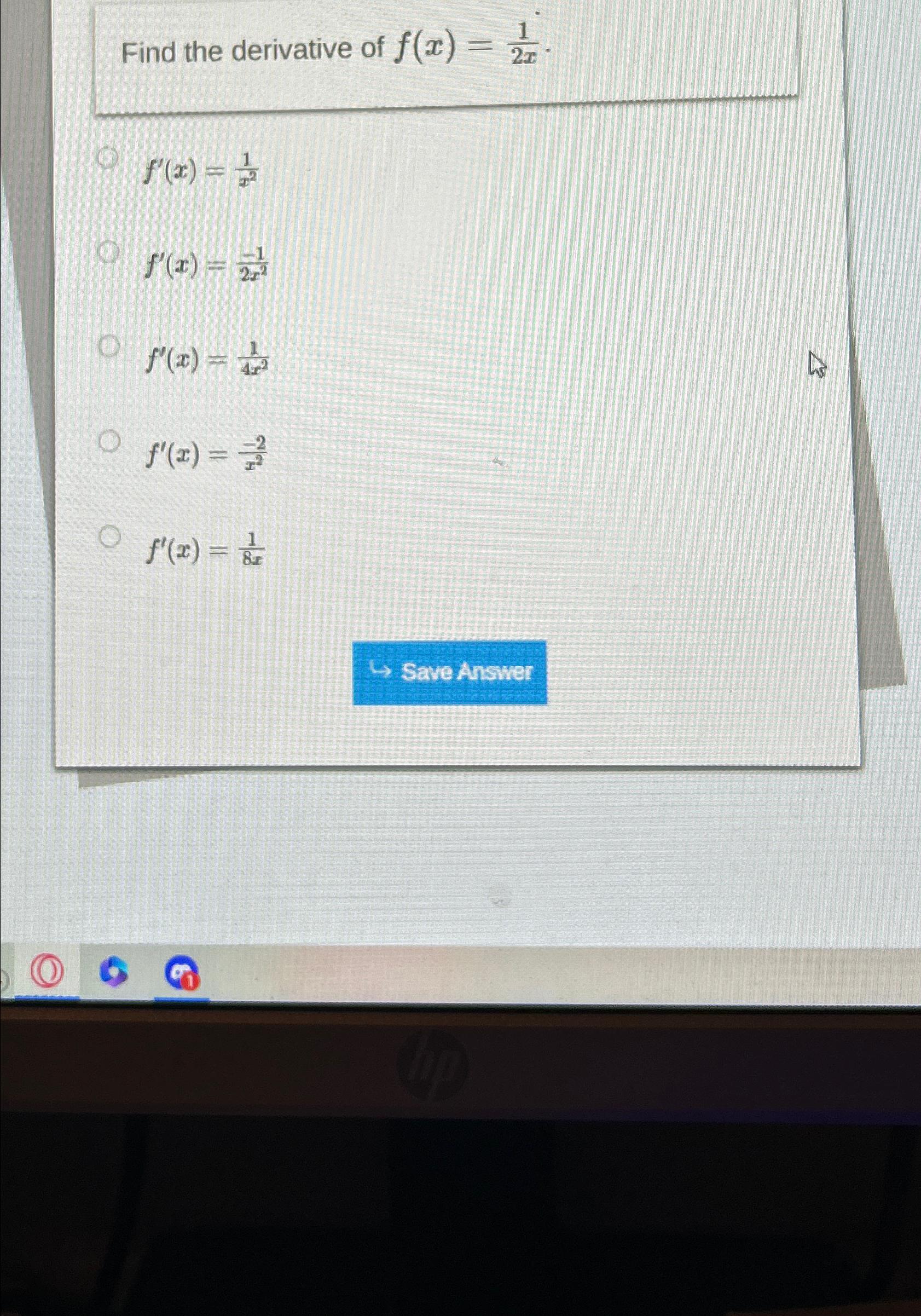 Solved Find the derivative of | Chegg.com