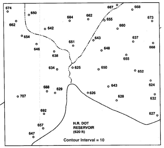 Please triangulate and draw the contour lines of this | Chegg.com