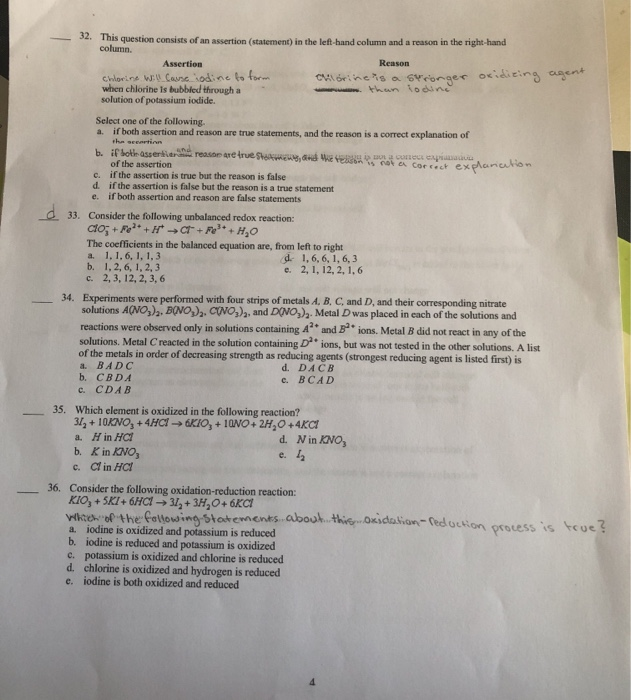 Solved 32. This question consists of an assertion | Chegg.com