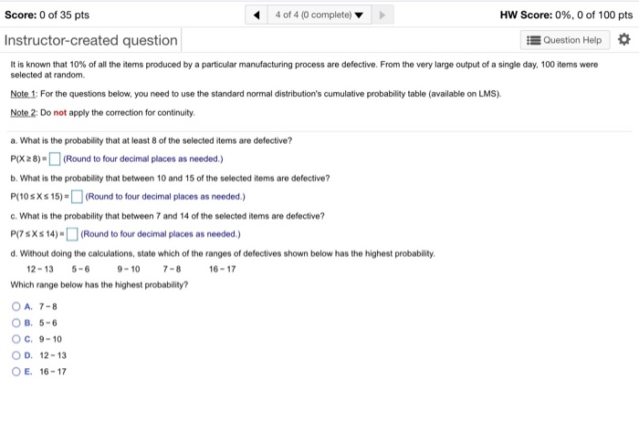 Solved Instructor-created question Question Help On her | Chegg.com