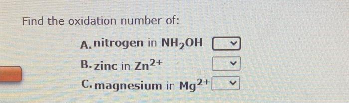 Solved Find the oxidation number of: A. chlorine in ClO4− B. | Chegg.com