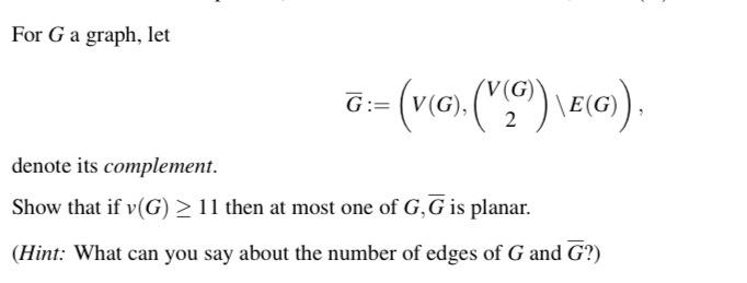 Solved For G A Graph Let Gˉvgvg2eg Denote Its 
