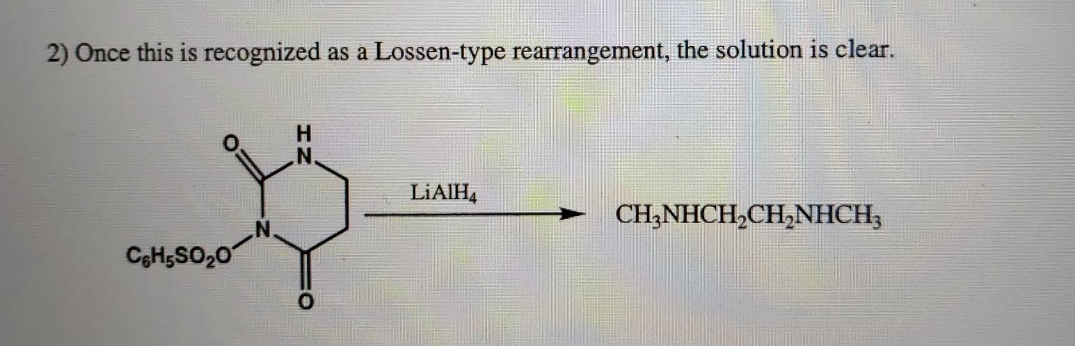 Solved 2) Once this is recognized as a Lossen-type | Chegg.com