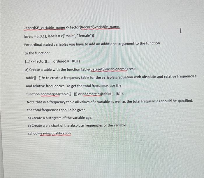 Solved Task 4 Create a sample data set using R software. | Chegg.com