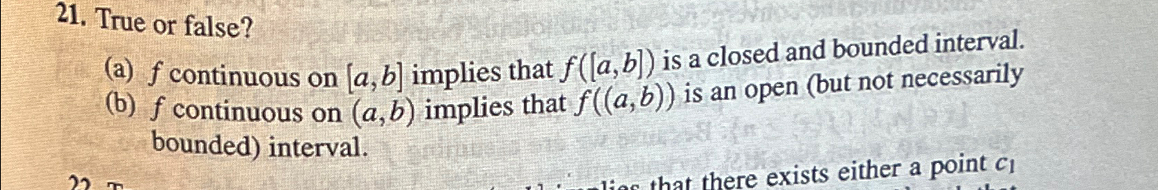 Solved True or false?(a) f ﻿continuous on a,b ﻿implies that | Chegg.com