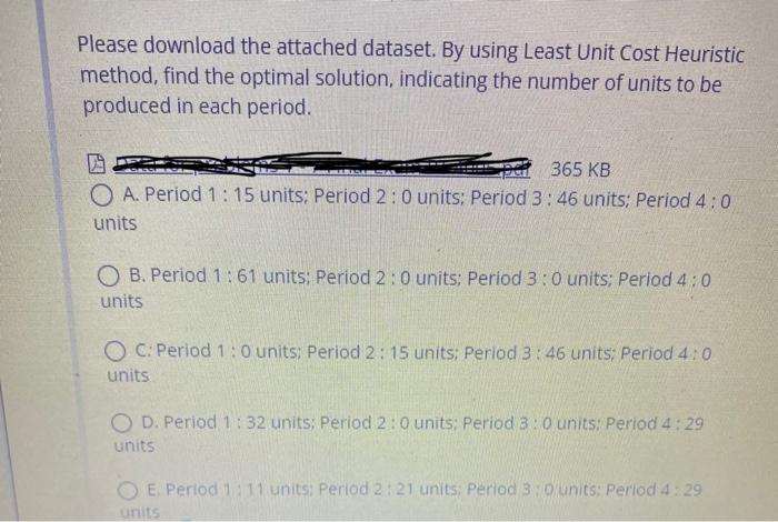 Solved Please download the attached dataset. By using Least | Chegg.com