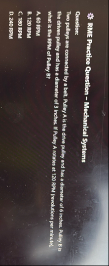 Solved RME Practice Question - ﻿Mechanical | Chegg.com