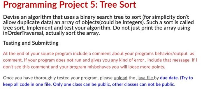 Solved Devise An Algorithm That Uses A Binary Search Tree To