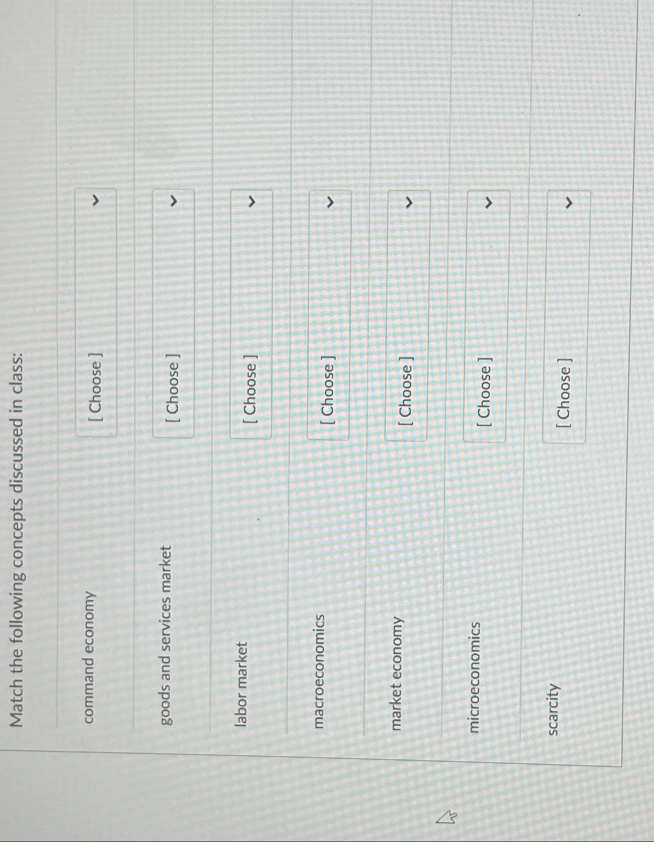 Solved Match the following concepts discussed in | Chegg.com
