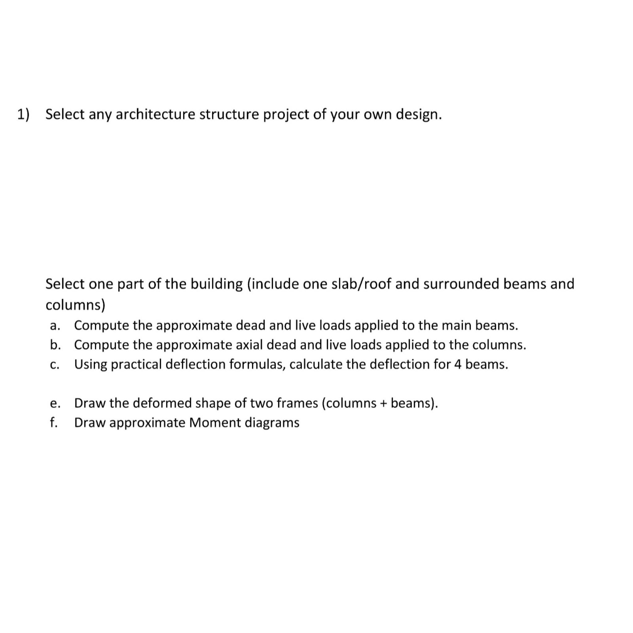 Solved Select any architecture structure project of your own | Chegg.com
