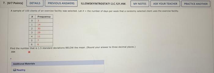 Solved Find the number that is 1.5 standard deviations BELOW | Chegg.com