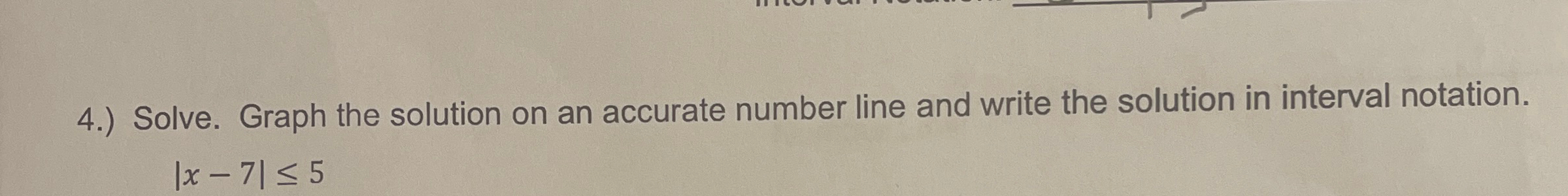 Solved 4.) ﻿Solve. Graph the solution on an accurate number | Chegg.com