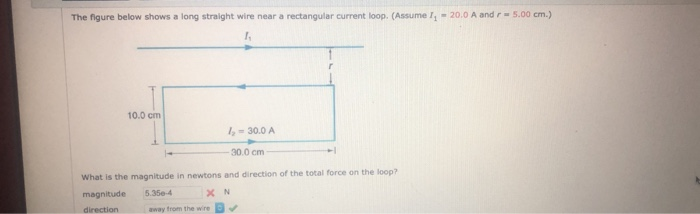 Solved The figure below shows a long straight wire near a | Chegg.com