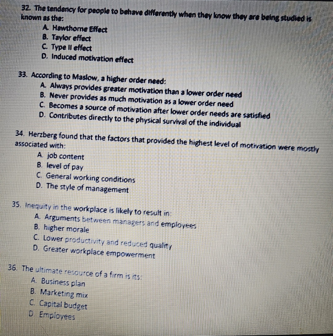 Solved The tendency for people to behave differently when | Chegg.com