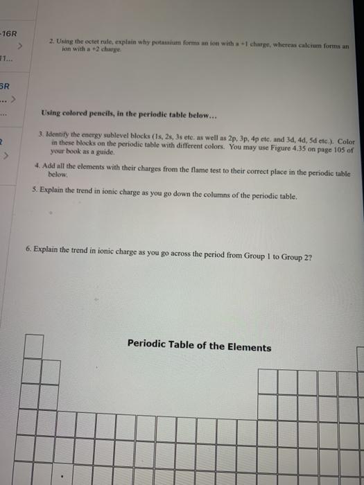 Solved -16R 2. Using the octet rule, explain why potassium | Chegg.com