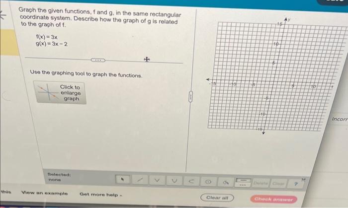 Solved Graph The Given Functions F And G In The Same 5683