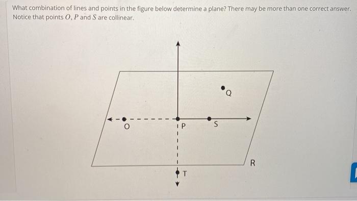 Solved What combination of lines and points in the figure | Chegg.com