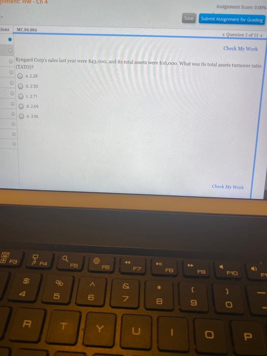 Solved nment: HW - Ch 4 Assignment Score: 0.00% Save Submit | Chegg.com