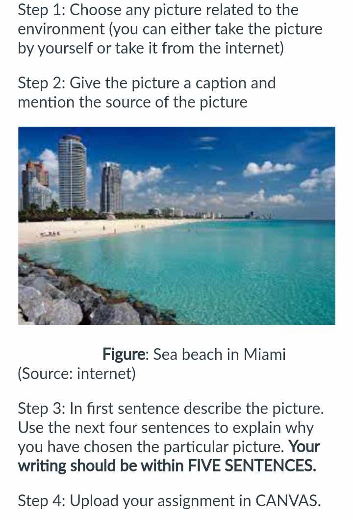 Solved Step 1: Choose any picture related to the environment | Chegg.com