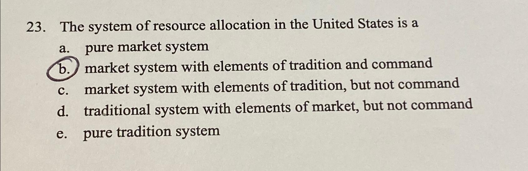 Solved The system of resource allocation in the United | Chegg.com