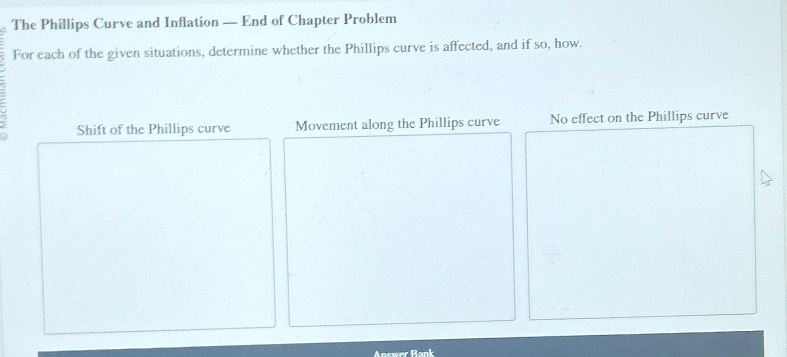 Solved The Phillips Curve and Inflation - ﻿End of Chapter | Chegg.com