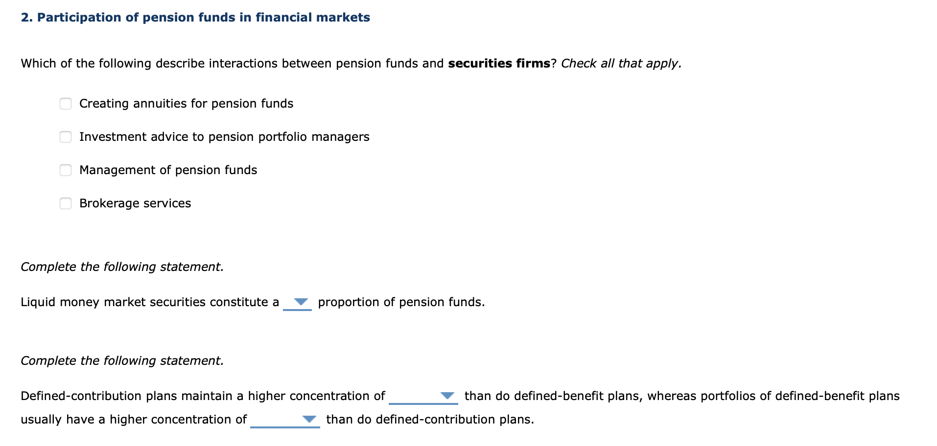 Solved Which of the following describe interactions between | Chegg.com