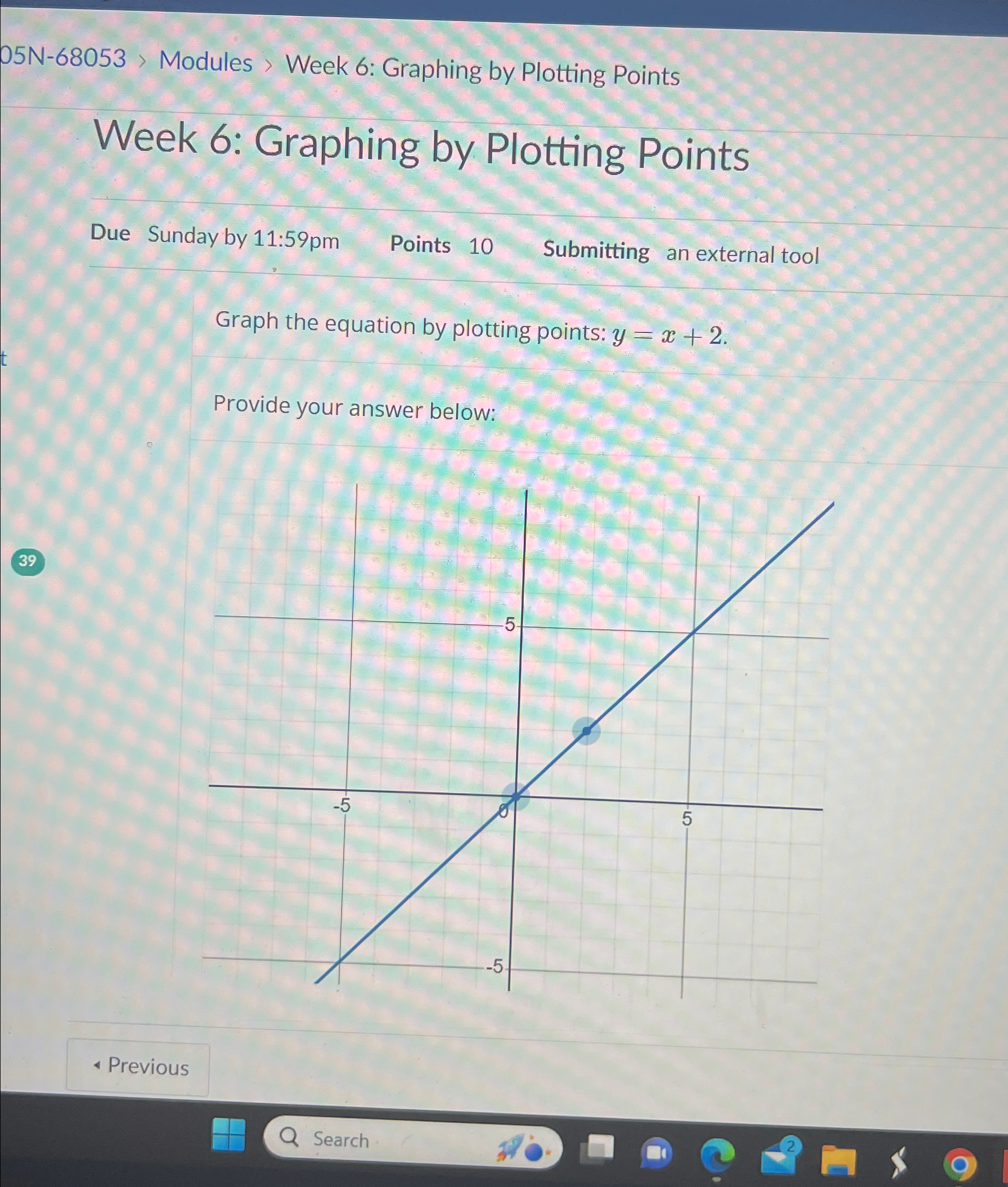Solved Graph the equation by plotting points: y 05N-68053 > | Chegg.com