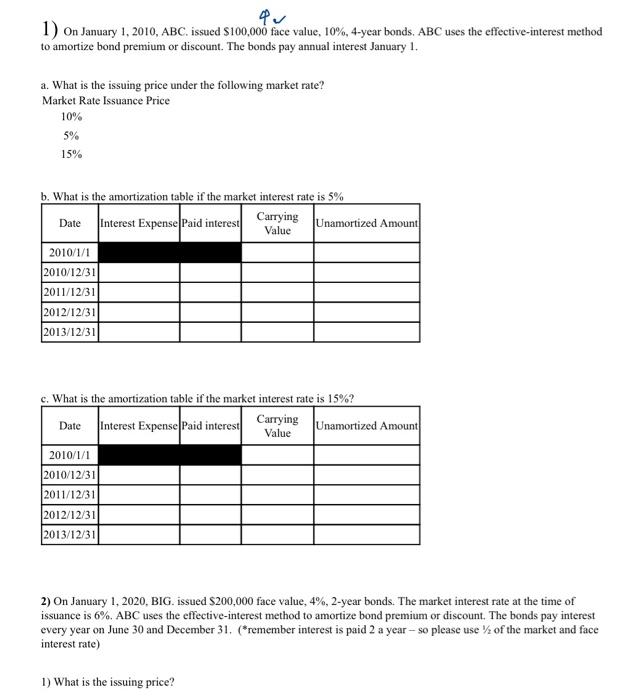 Solved b. Prepare an amortization table through December | Chegg.com