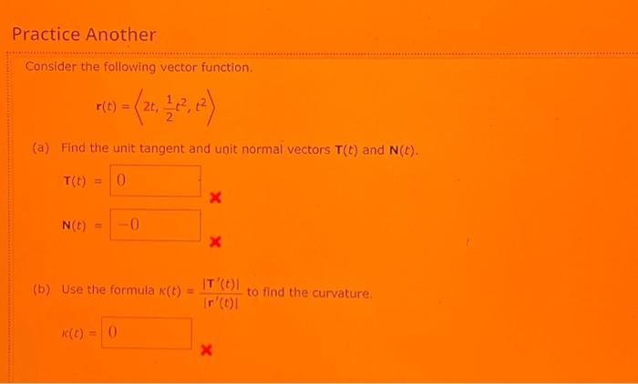 Solved Practice Another Consider the following vector | Chegg.com
