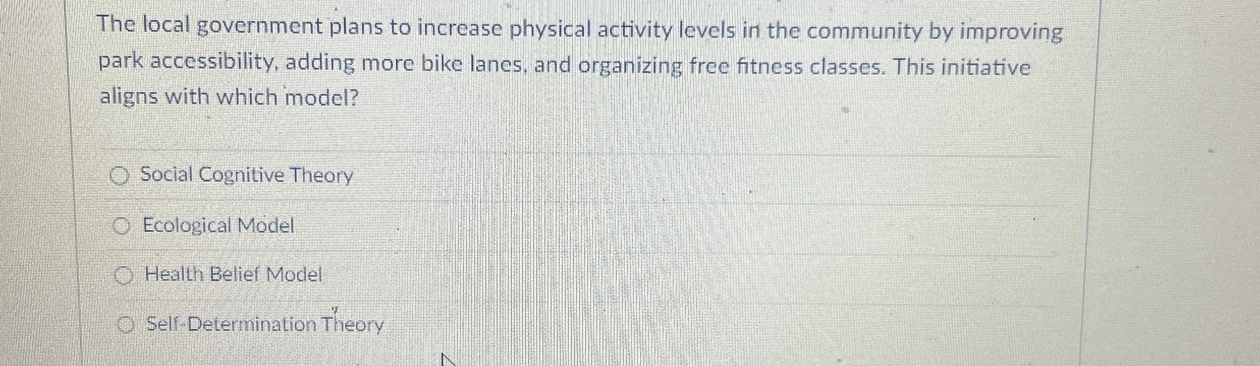 Solved The local government plans to increase physical | Chegg.com