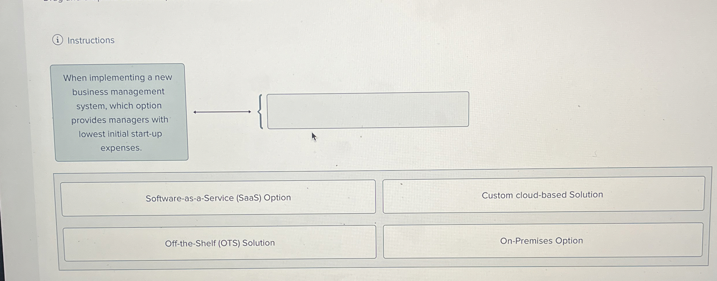 Solved (i) ﻿InstructionsWhen implementing a newbusiness | Chegg.com