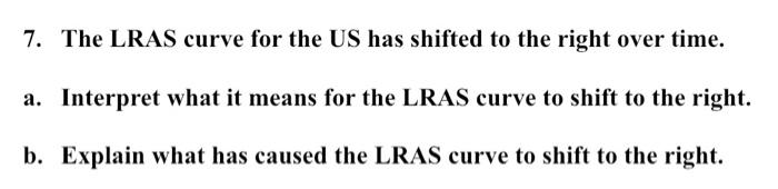 Solved 7. The LRAS curve for the US has shifted to the right | Chegg.com