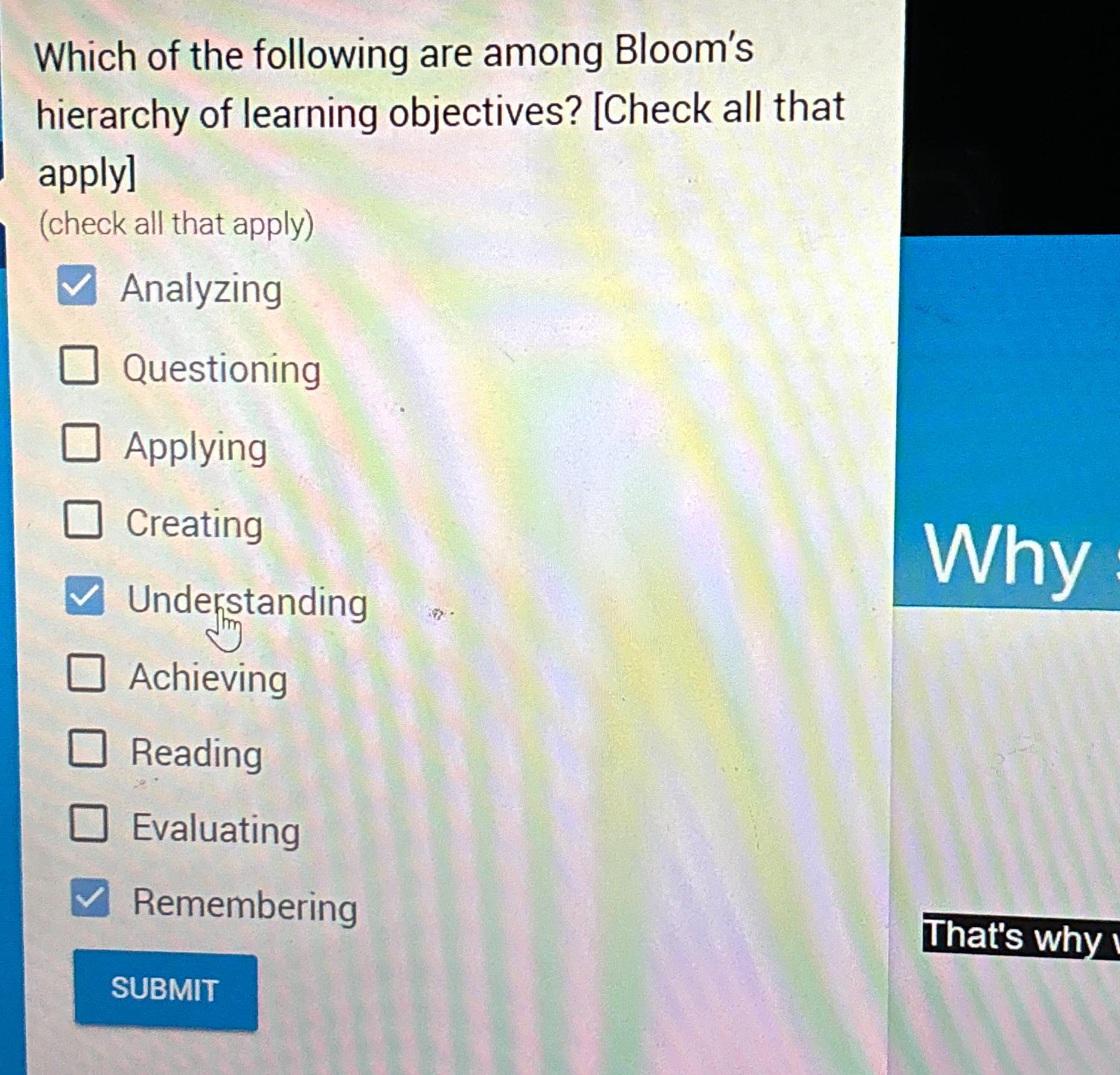 Solved Which of the following are among Bloom's hierarchy of | Chegg.com