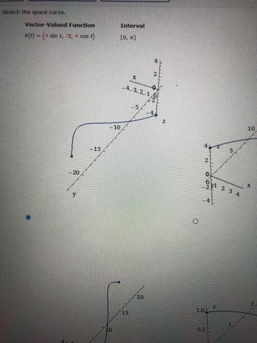 Solved Sketch the space curve. Vector-Valued Function | Chegg.com