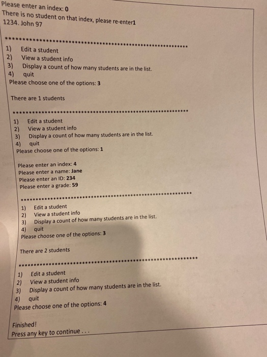 Solved Program Description: Write a program that keeps track | Chegg.com